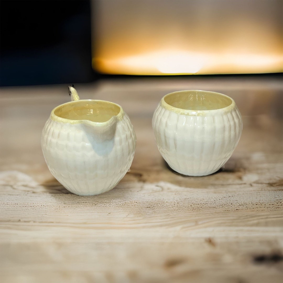 Vintage Belleek Limpet Pattern Creamer and Sugar Bowl 6th Green Mark - Etsy