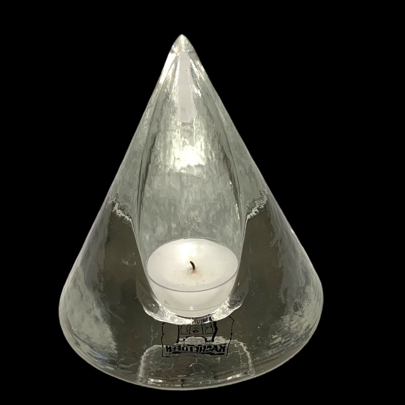 Vintage Art Glass Upside Down Cone Shaped Votive Holder - Etsy