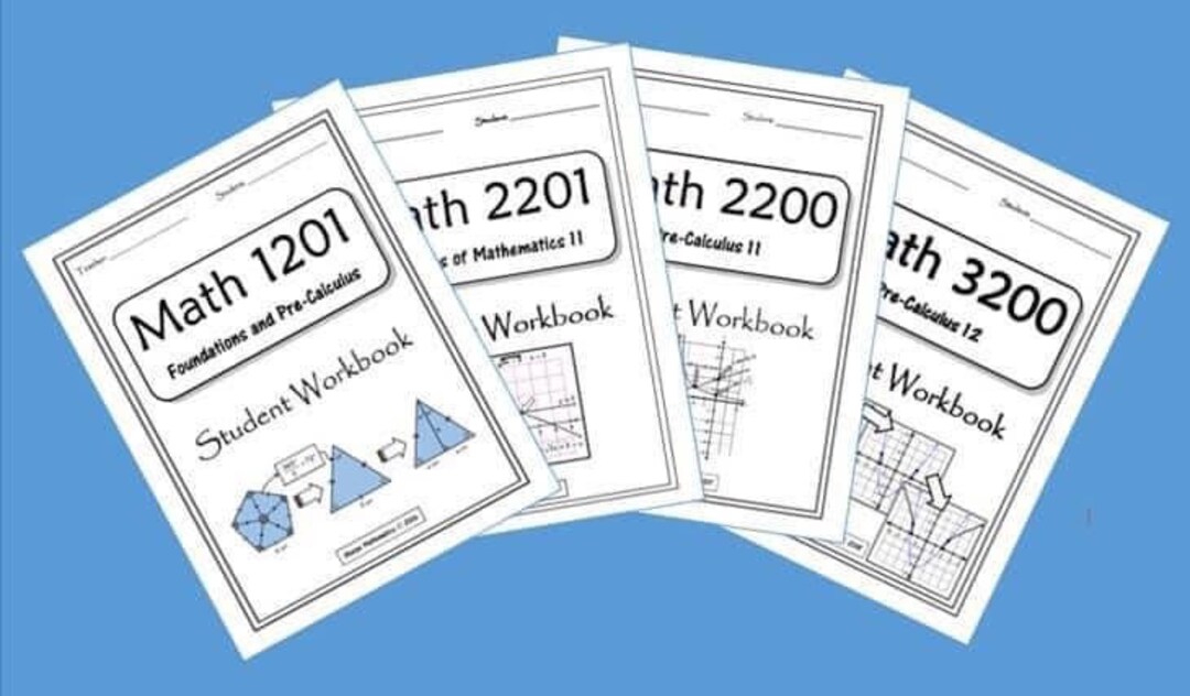 Math Workbooks For High School Etsy