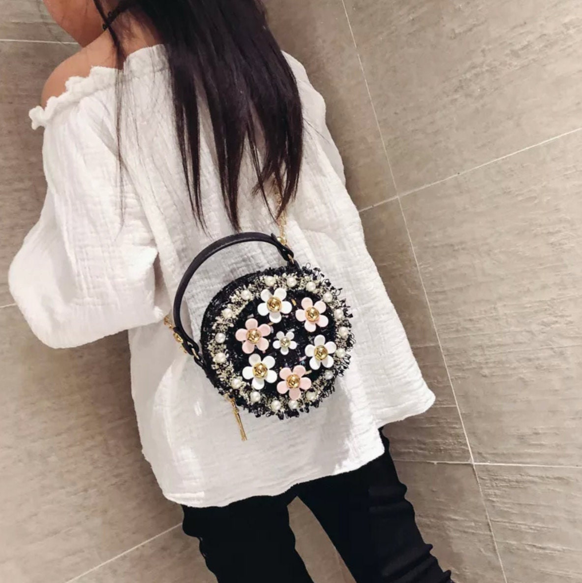 Black Mini Tweed Purse | Toddler Purse | Kid Purse | Girl Gifts | Girls ...