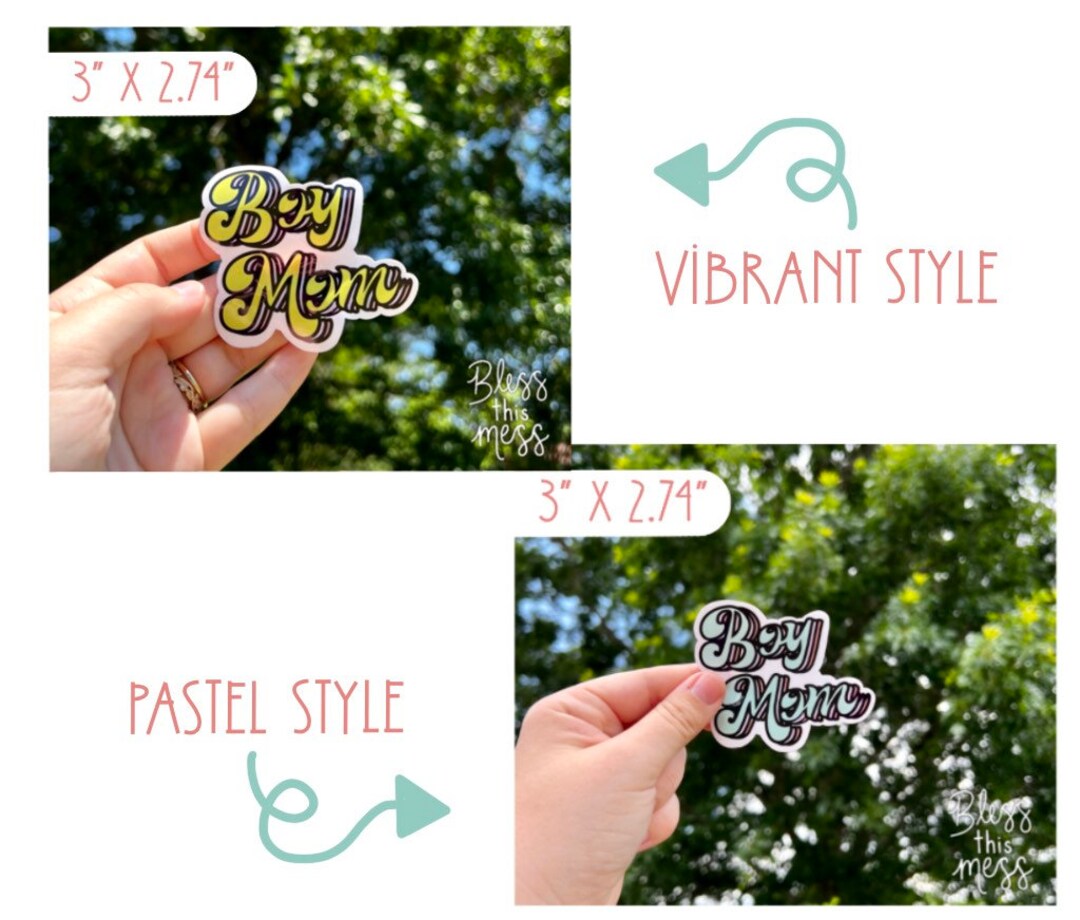 Retro Boy Mom Vinyl Sticker/boy Mama Decal/for Laptop/for Hydro Flask ...