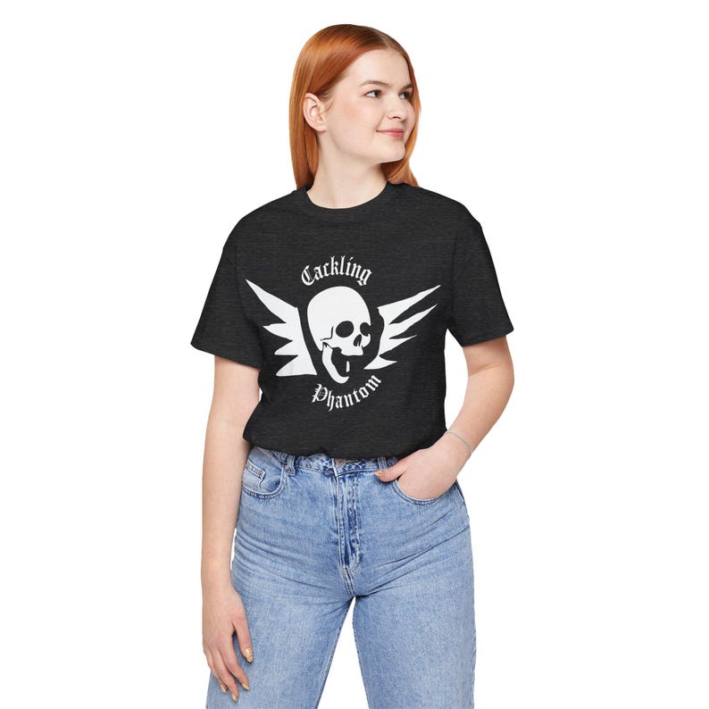 Cackling Phantom Skull Emblem Tee | Gothic Skull Punk Streetwear - Etsy