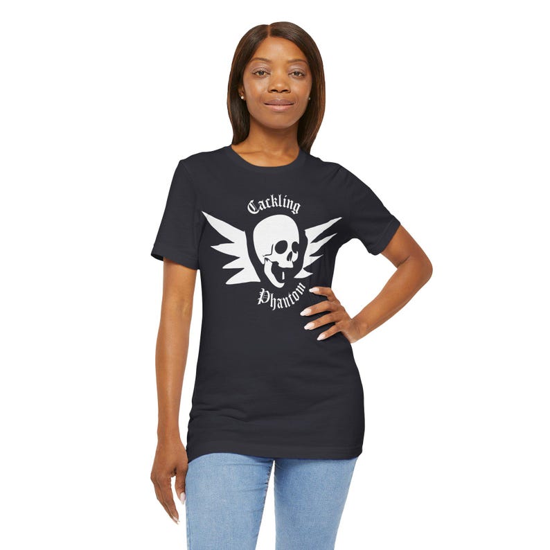 Cackling Phantom Skull Emblem Tee | Gothic Skull Punk Streetwear - Etsy