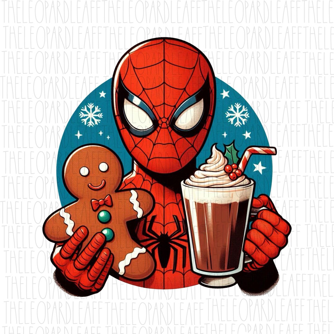 Spidey Spider Man Christmas, Gingerbread and Hot Cocoa, Cute Christmas ...