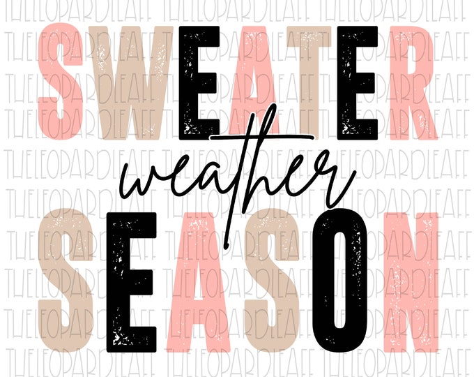 Sweater Weather Season DIGITAL DESIGN PNG File for - Etsy
