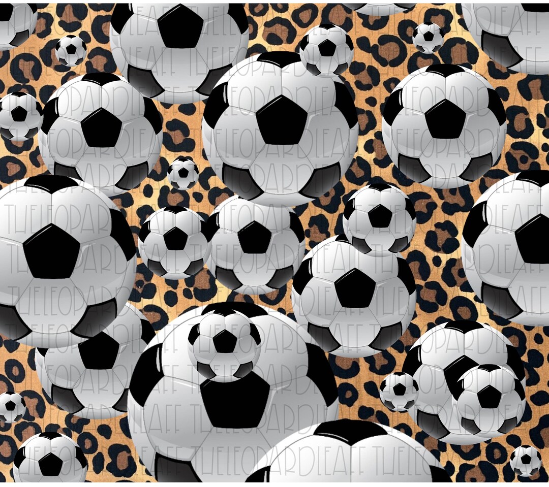 Leopard Print Soccer Ball, Digital Paper, DIGITAL DESIGN PNG File for ...