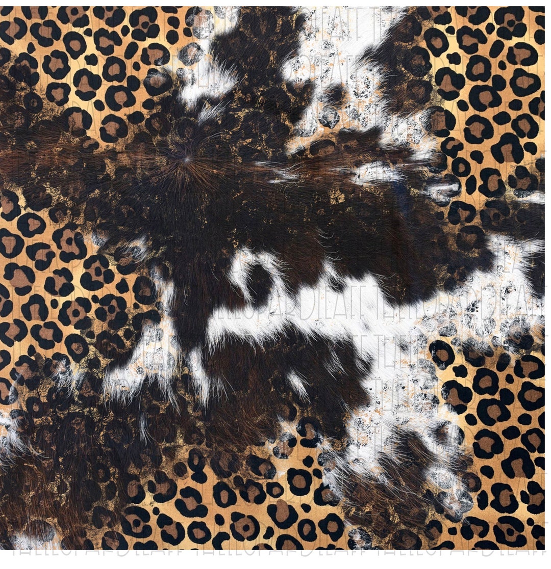 Leopard Cow Print Digital Paper Digital Design Png File For Sublimation