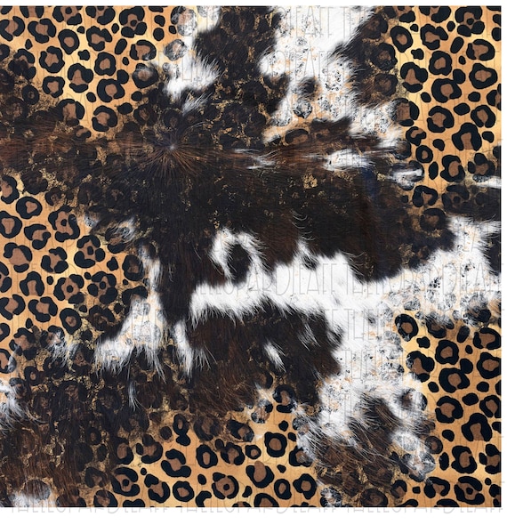 Leopard Cow Print Digital Paper DIGITAL DESIGN PNG File for - Etsy