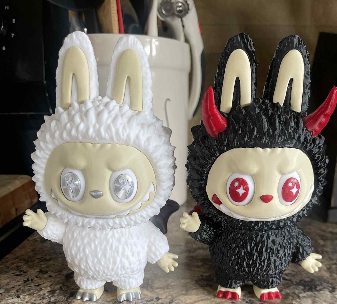 Angel/devil Inspired Labubu With Moving Eyes, 3d Printed Figure ...