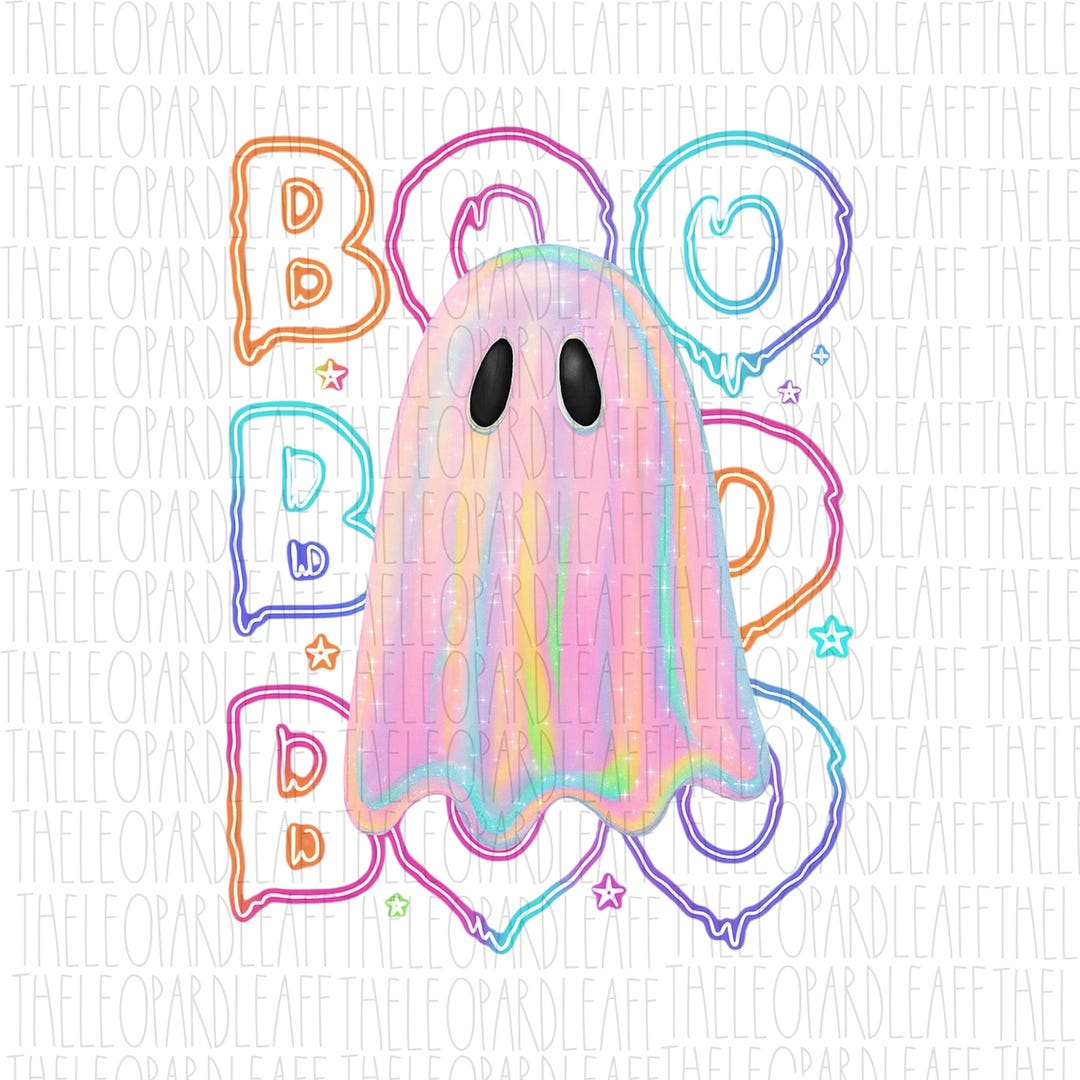 Boooo, Neon Ghost, Boo Ghost, Halloween, DIGITAL DESIGN **PNG File** - Etsy