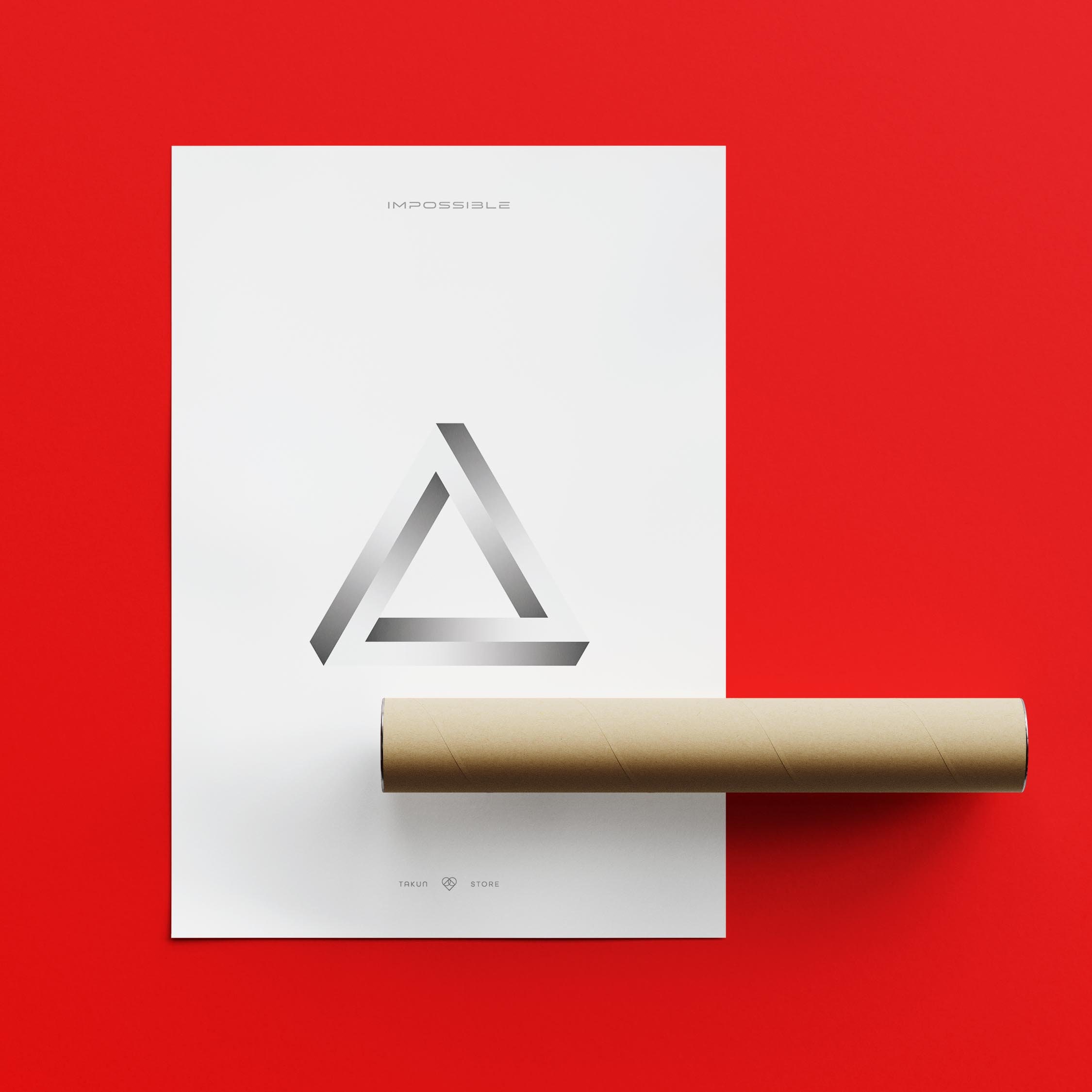 Impossible Triangle | Optical Illusion | Penrose Triangle | Geometric ...