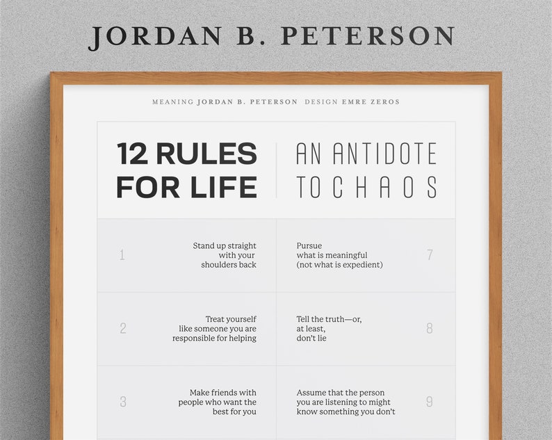 12 Rules for Life by Jordan B. Peterson | an Antidote to Chaos | LIGHT ...