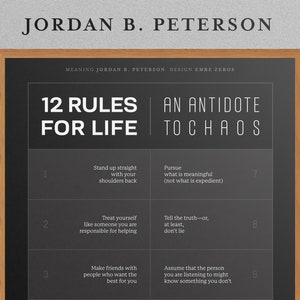 12 Rules for Life by Jordan B. Peterson | an Antidote to Chaos | DARK ...