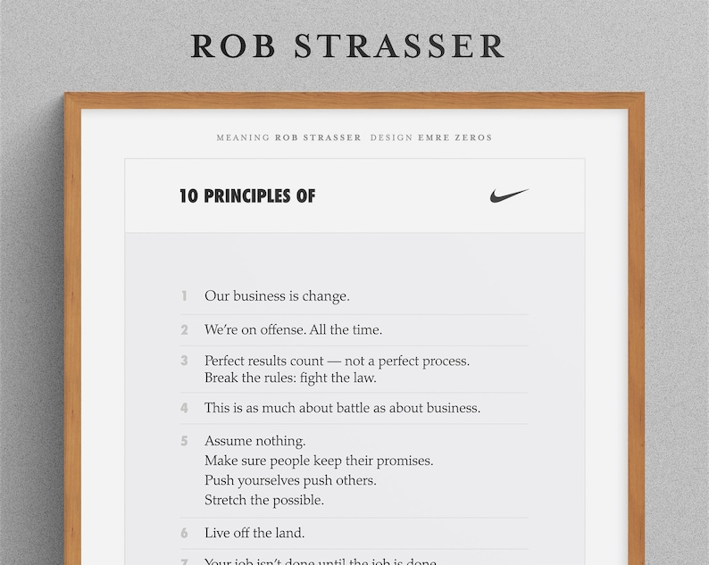10 Principles of NIKE Nike Principles Air Movie Rob Strasser Phil ...
