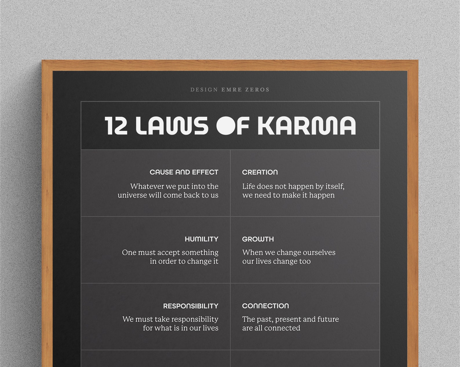 12 Laws of Karma | DARK | Yoga Art | Karma Wall Art | Printed Poster - Etsy
