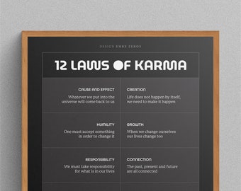 Laws of Karma Wall Art - Etsy