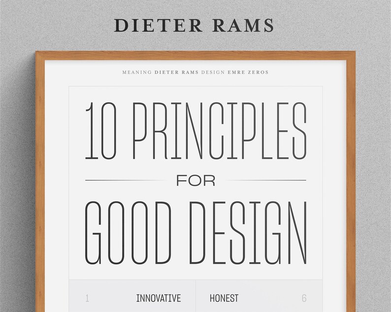 10 Principles for Good Design by Dieter Rams | LIGHT EDITON | Printed ...
