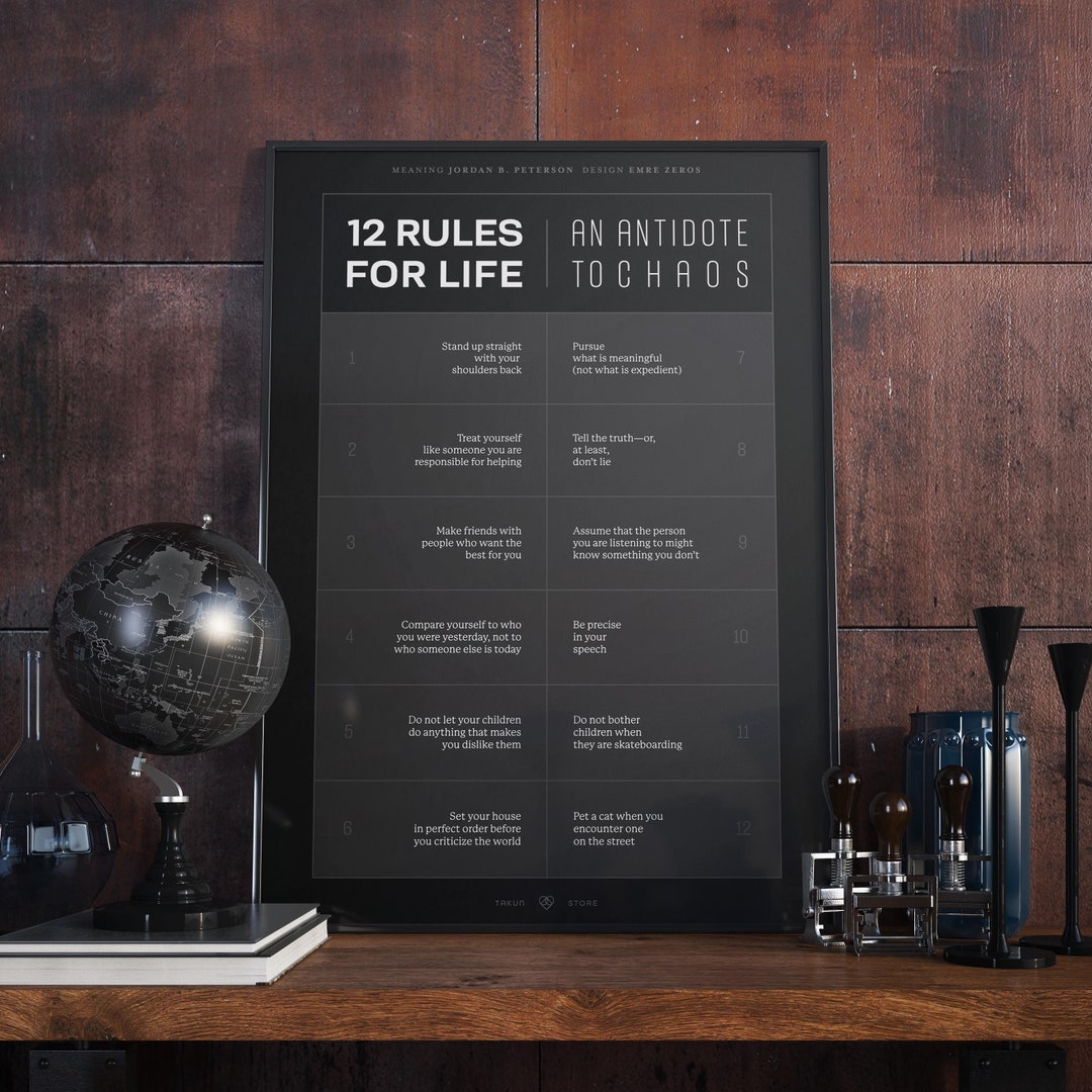 12 Rules for Life by Jordan B. Peterson | DARK | Instant Download ...