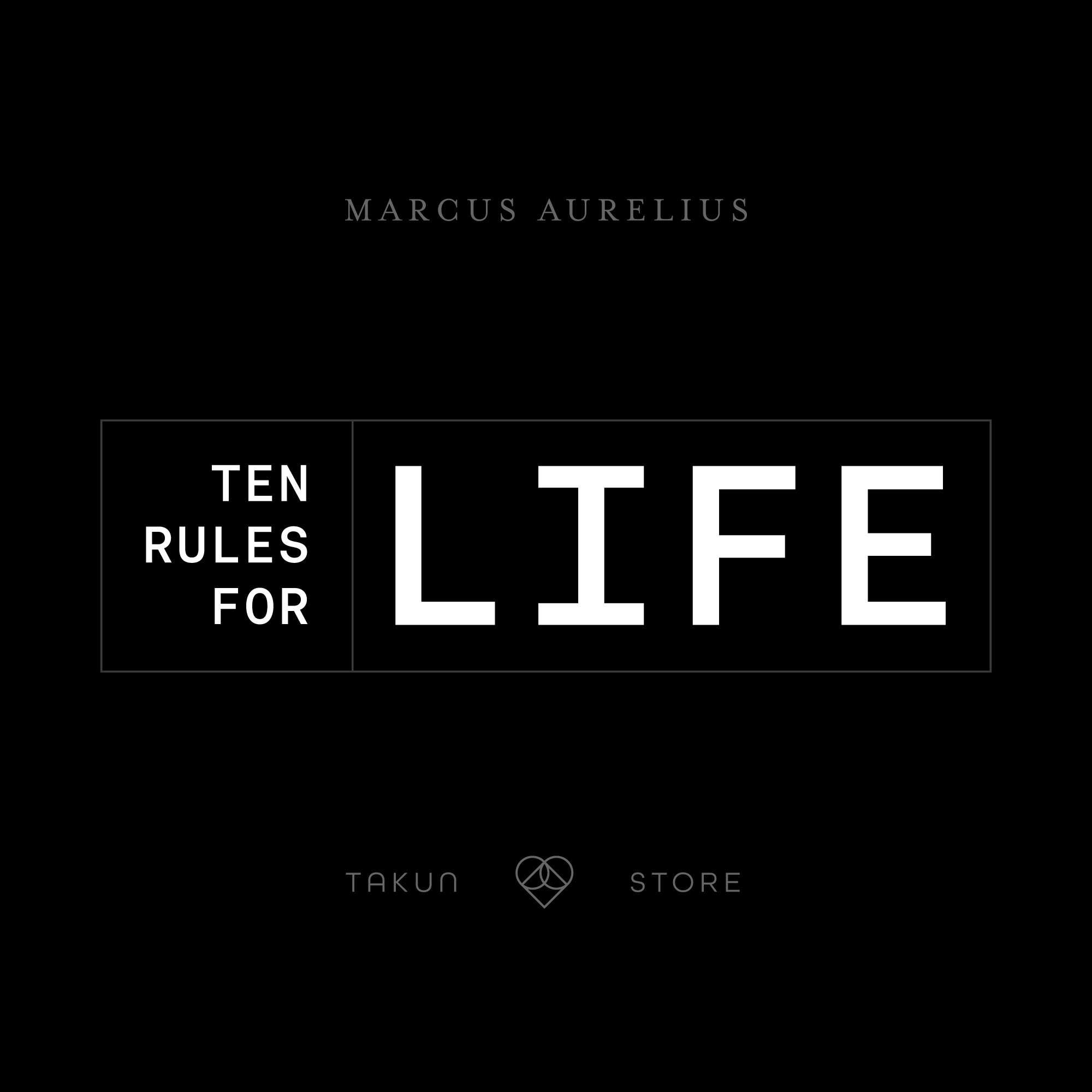 Ten 10 Rules for LIFE by Marcus Aurelius Poster LIGHT Printed Poster - Etsy