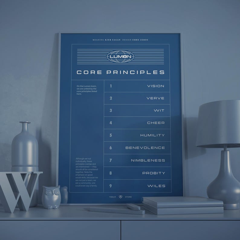 Lumon Core Principles | Kier Eagan | Severance Poster | Lumon ...