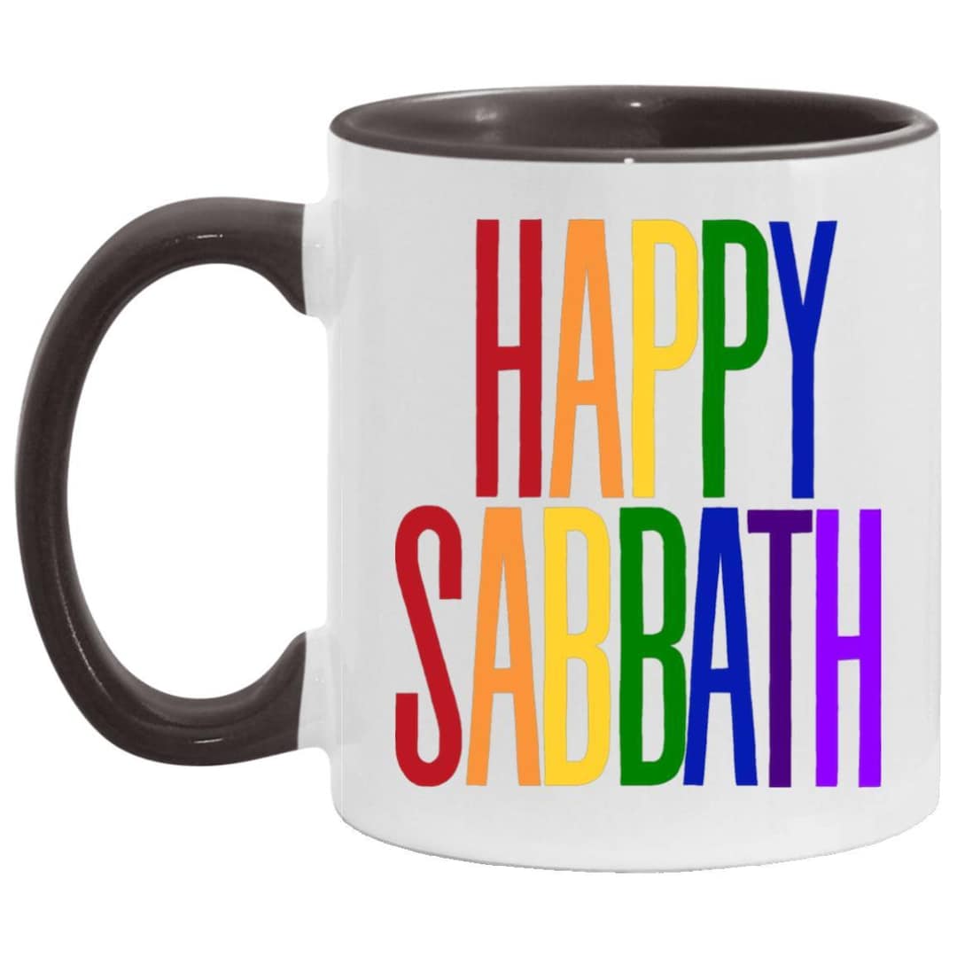 Happy Sabbath Day Mug for Kids. the Sabbath Makes Me Happy. Accent ...