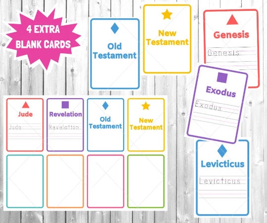 Books of the Bible Cards | Books of the Bible Printable | Read, Trace ...