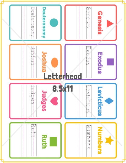 Books of the Bible Cards | Books of the Bible Printable | Read, Trace ...