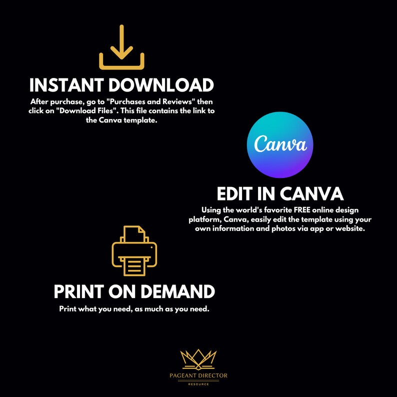 Basic Pageant Program Template - Pageant Director Resource - Customize ...