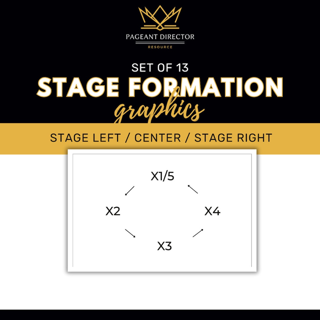 Pageant Stage Formation Graphics for Social Media, Paperwork, Etc ...