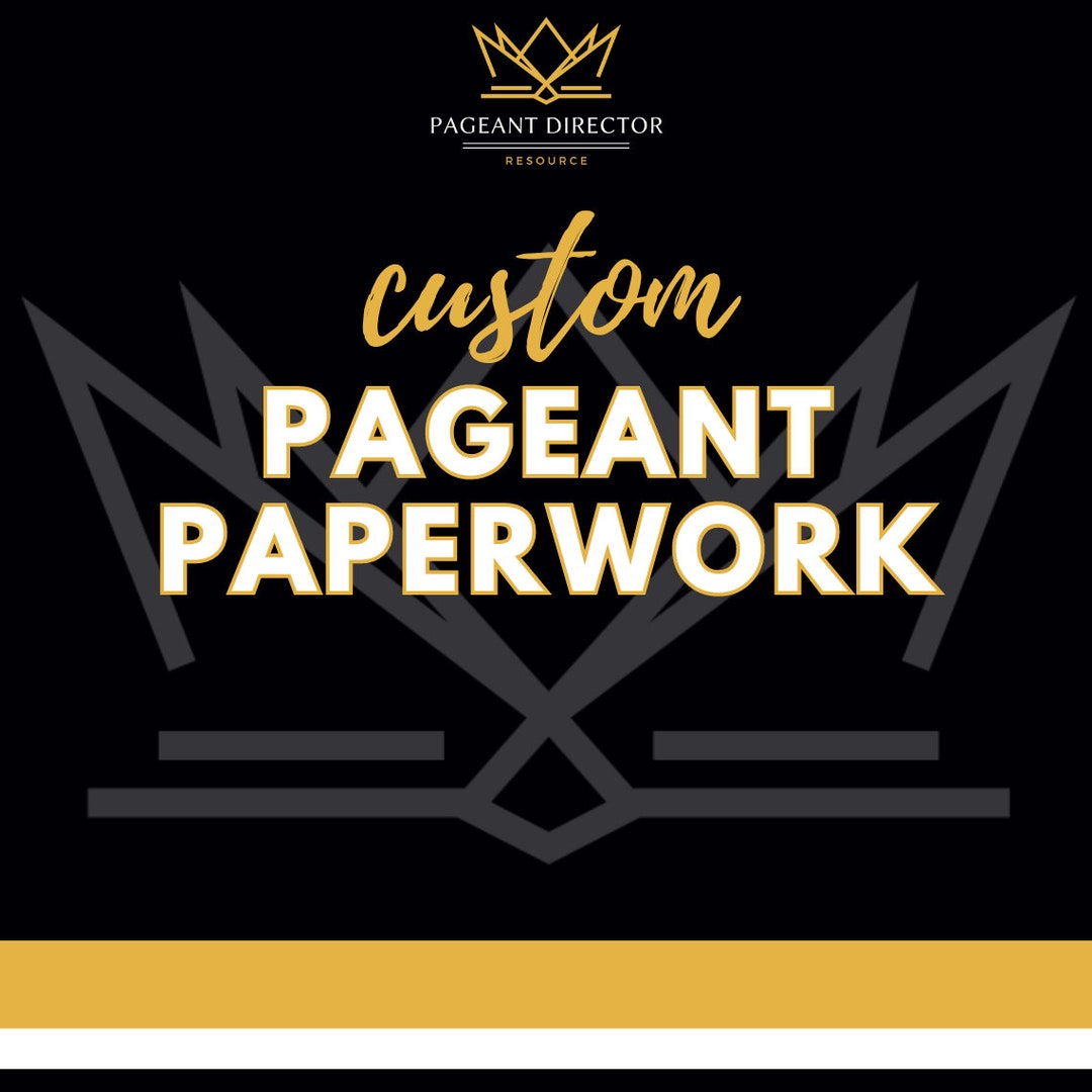 Custom Pageant Paperwork Pageant Director Resource Digital Download ...