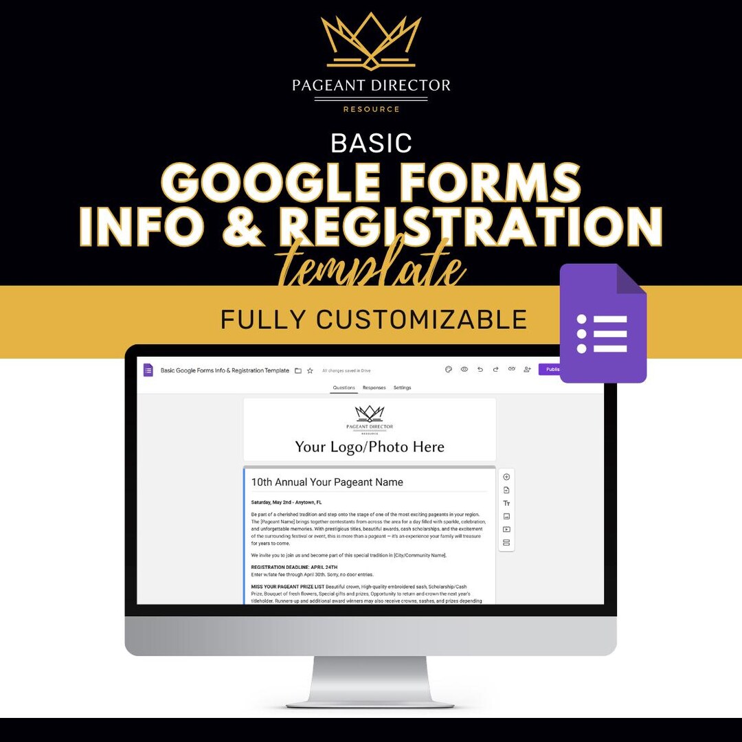 Basic Google Forms Pageant Info & Registration Template - Pageant ...