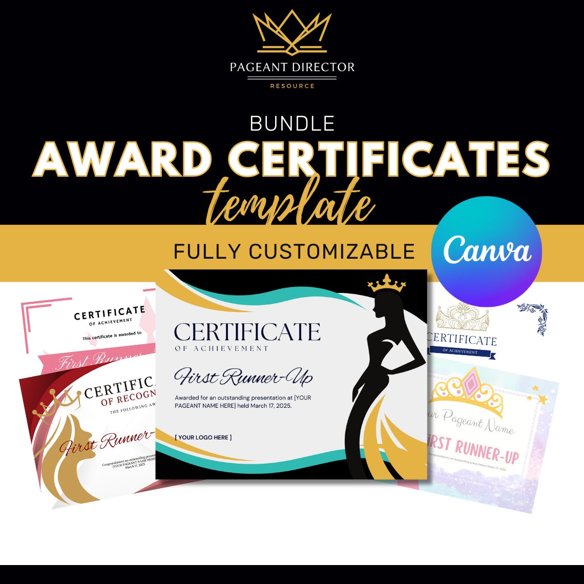 Pageant Award Certificates Bundle - Pageant Director Resource ...