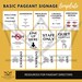 Pageant Signage Bundle - Admission - Dressing Room - Pageant Director ...