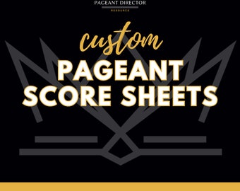 Basic Pageant Scoresheet Pageant Director Resource Digital Download ...