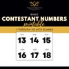 Pageant Contestant Numbers - Large Format - Pageant Director Resource ...