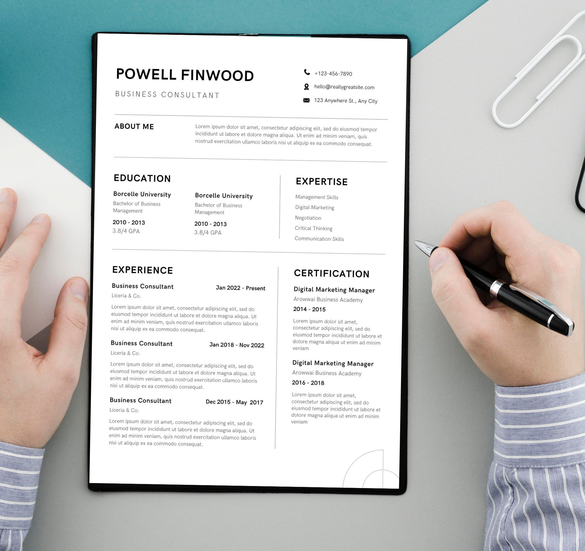 Affordable Resume Template for Download - Etsy