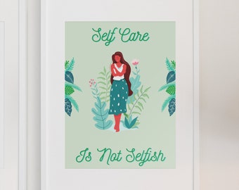 Self Care Digital Poster - Etsy