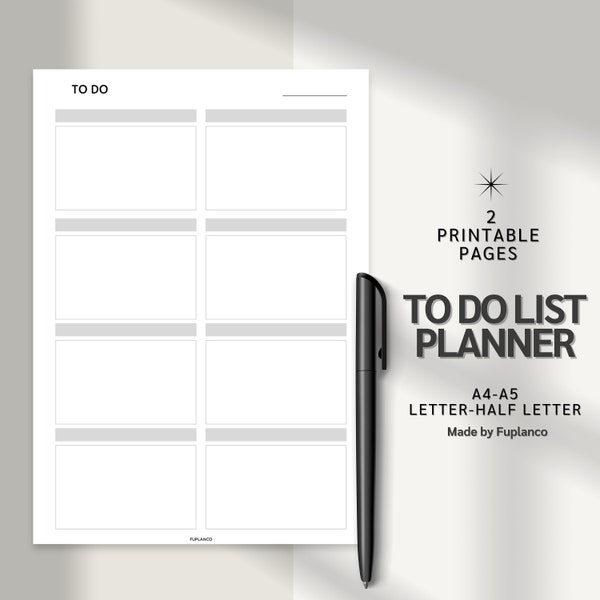 Daily To-do List Printable, Task List & Planner Inserts, Task Planner ...