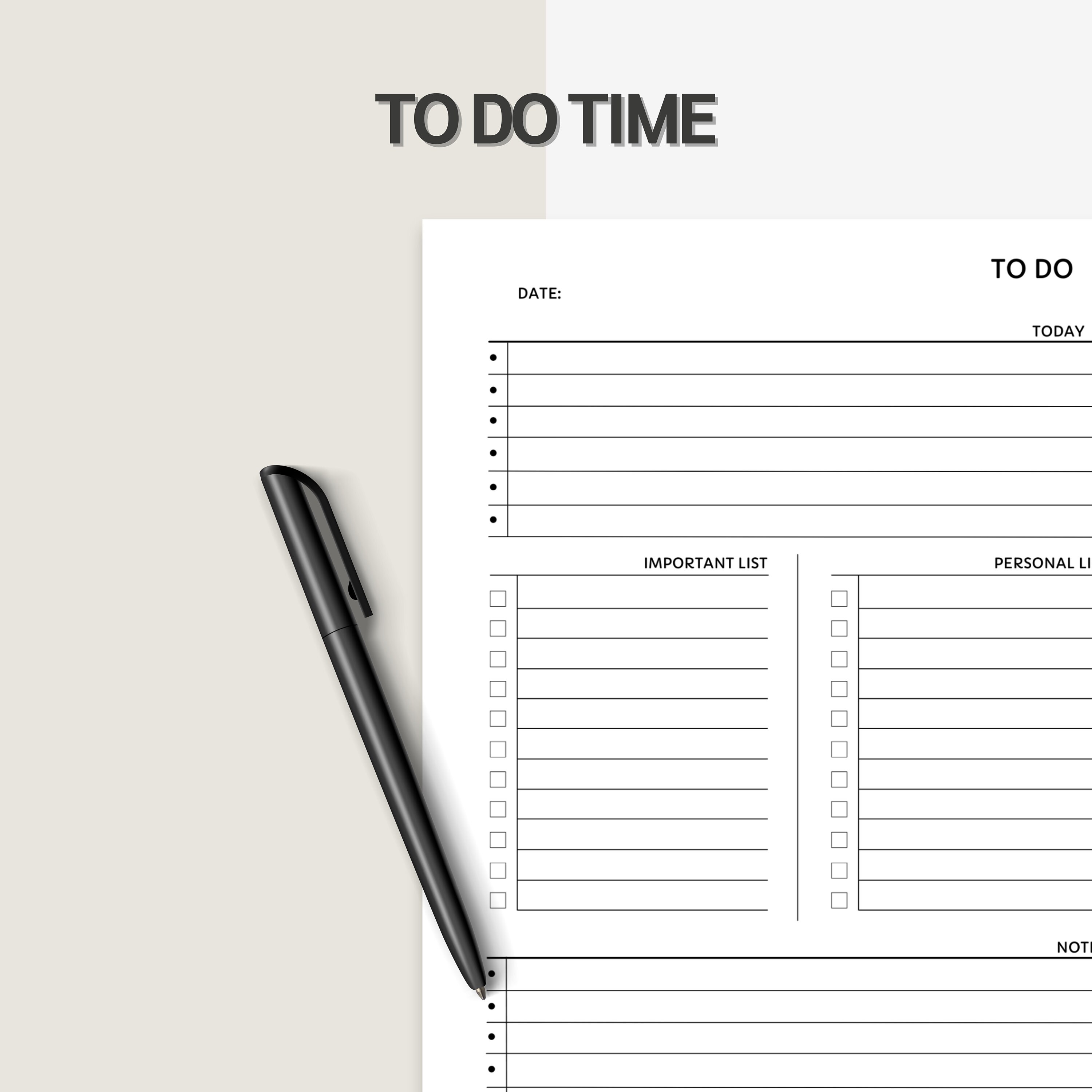 To Do List Printable, Minimalist to Do List Routine Simple Tasks List ...
