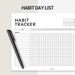 Monthly Habit Tracker Printable - A4/A5 Goal Setting Template, Goal ...