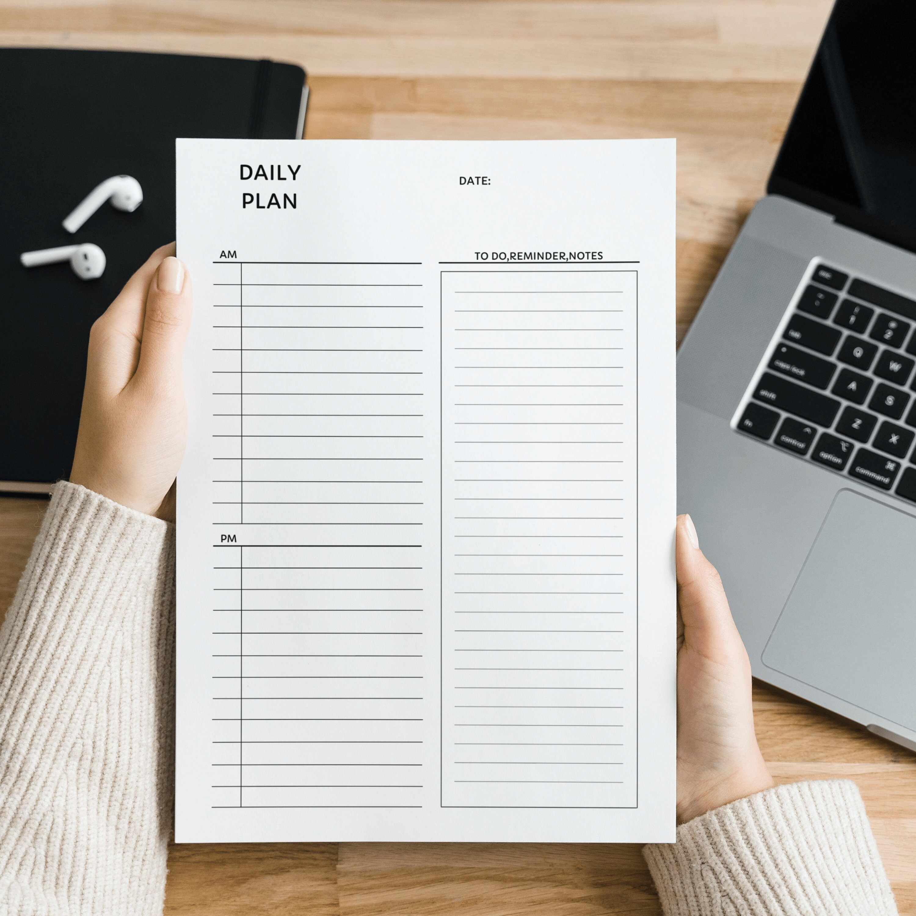 Daily Printable Planner, Desk Planner Printable, Daily to Do List ...