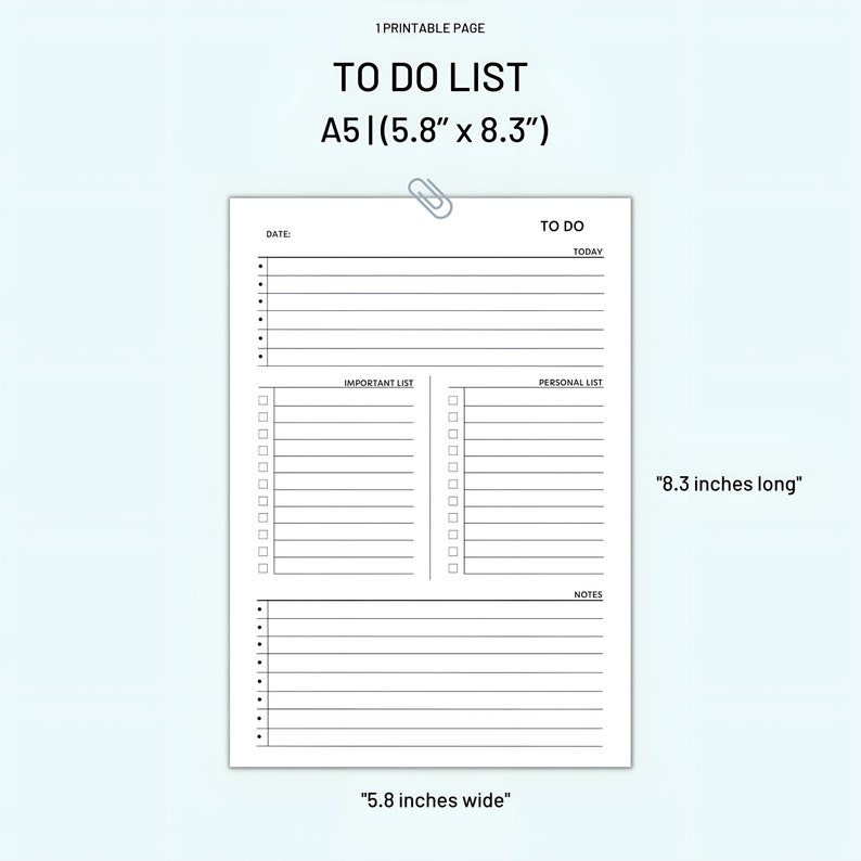 To Do List Printable, Minimalist to Do List Routine Simple Tasks List ...