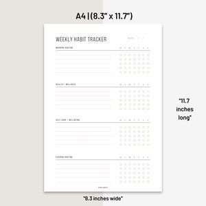 Weekly Habit Tracker Printable, Routine Tracker, Printable Weekly Habit ...