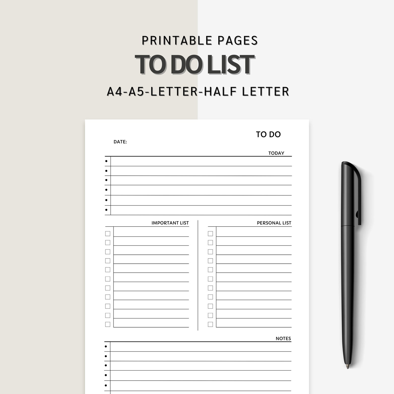 To Do List Printable, Minimalist to Do List Routine Simple Tasks List ...