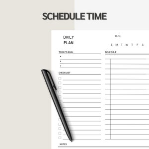 Daily Schedule Planner Printable: Hourly Scheduling, Undated Pages ...