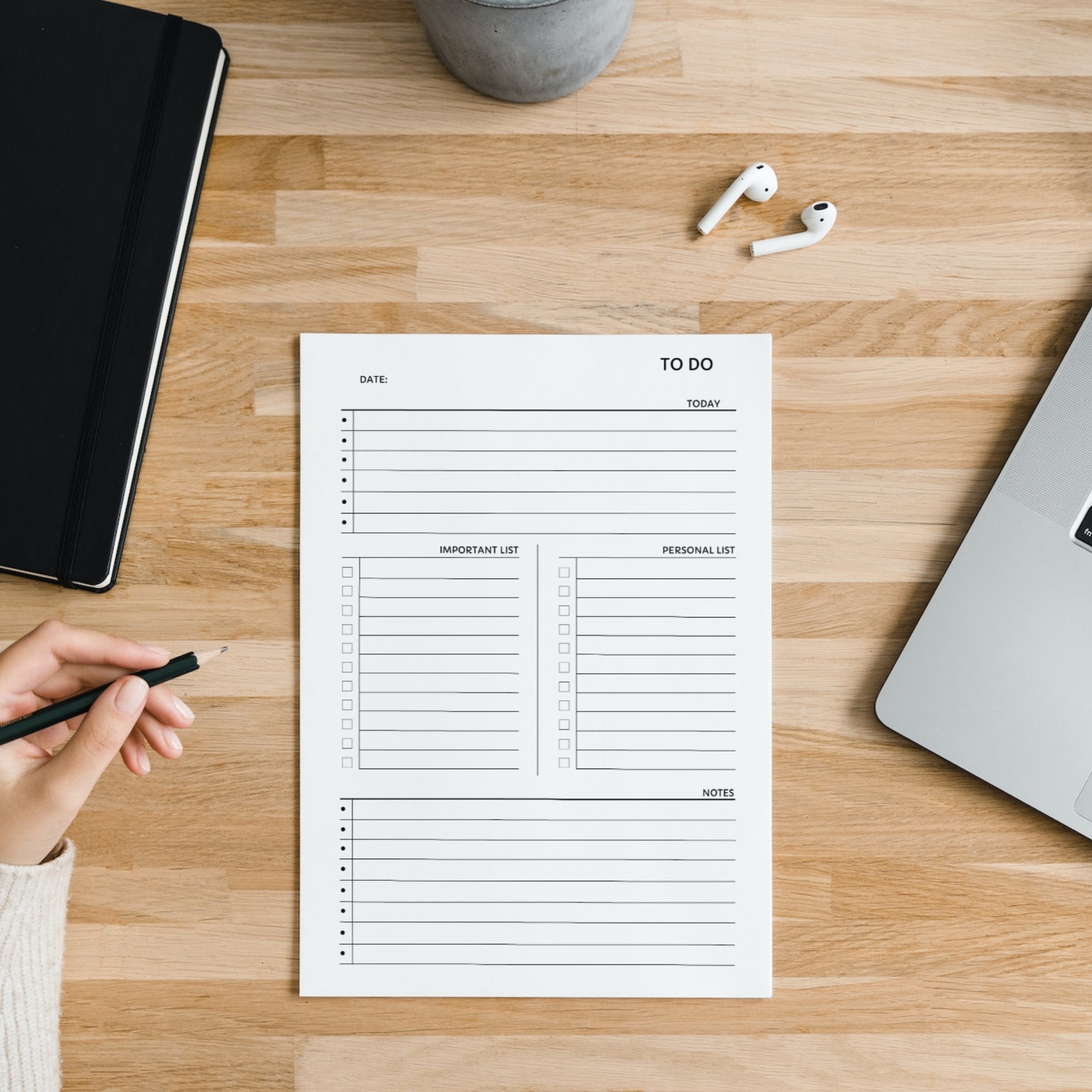 To Do List Printable, Minimalist to Do List Routine Simple Tasks List ...