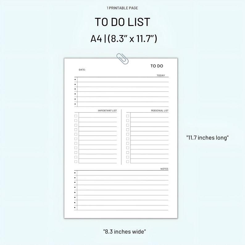To Do List Printable, Minimalist to Do List Routine Simple Tasks List ...