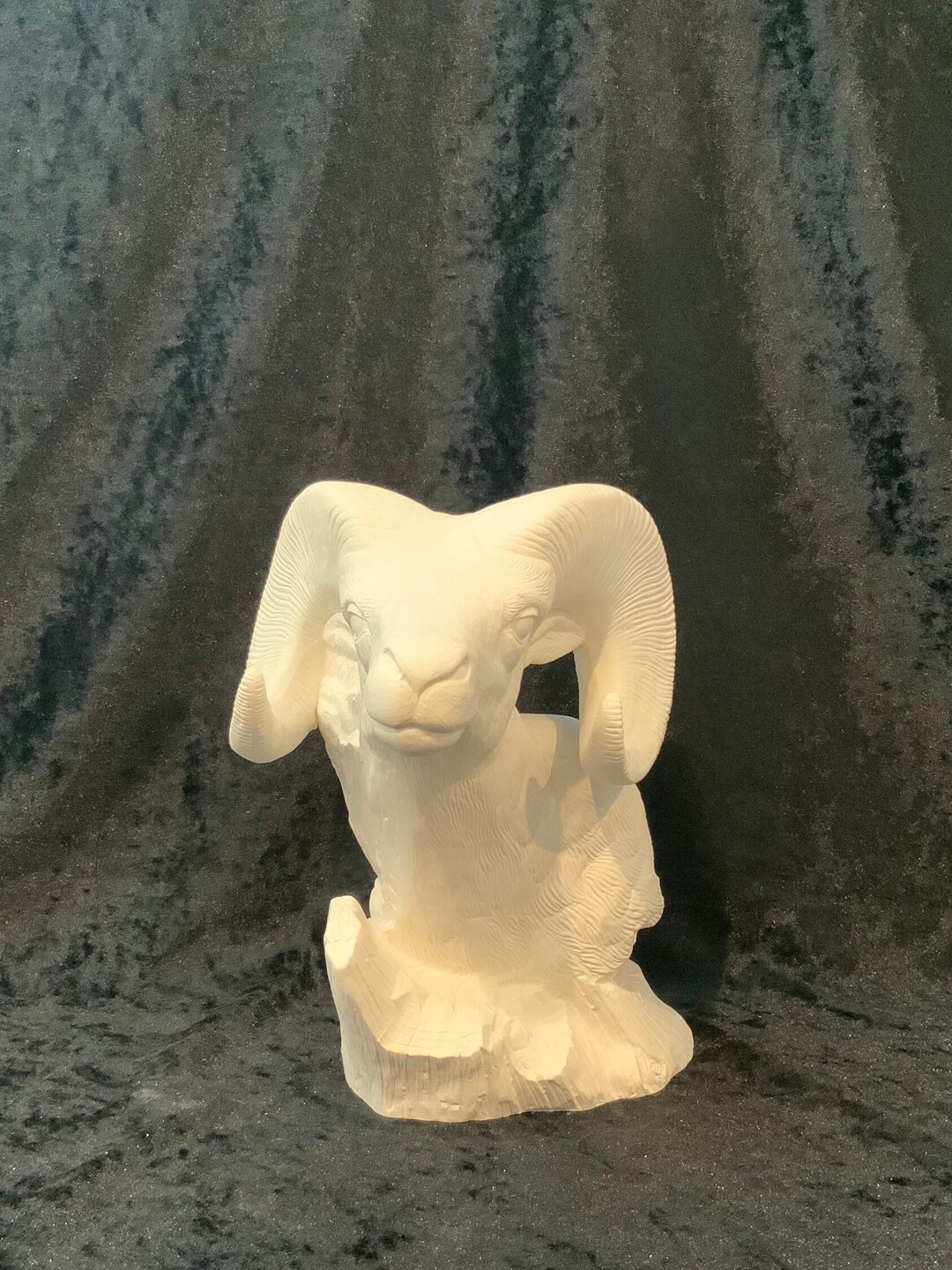 Horned Sheep Head Ceramic Bisque, Ceramic Sheep, Hunting Ceramics ...