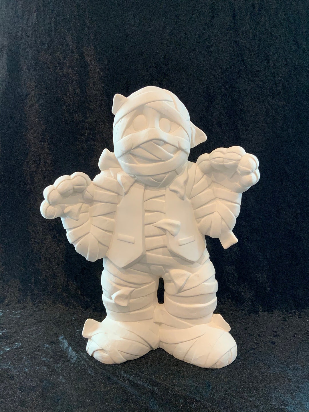 Ceramic Bisque Large Halloween Mummy Wearing a Vest, Ready to Paint ...