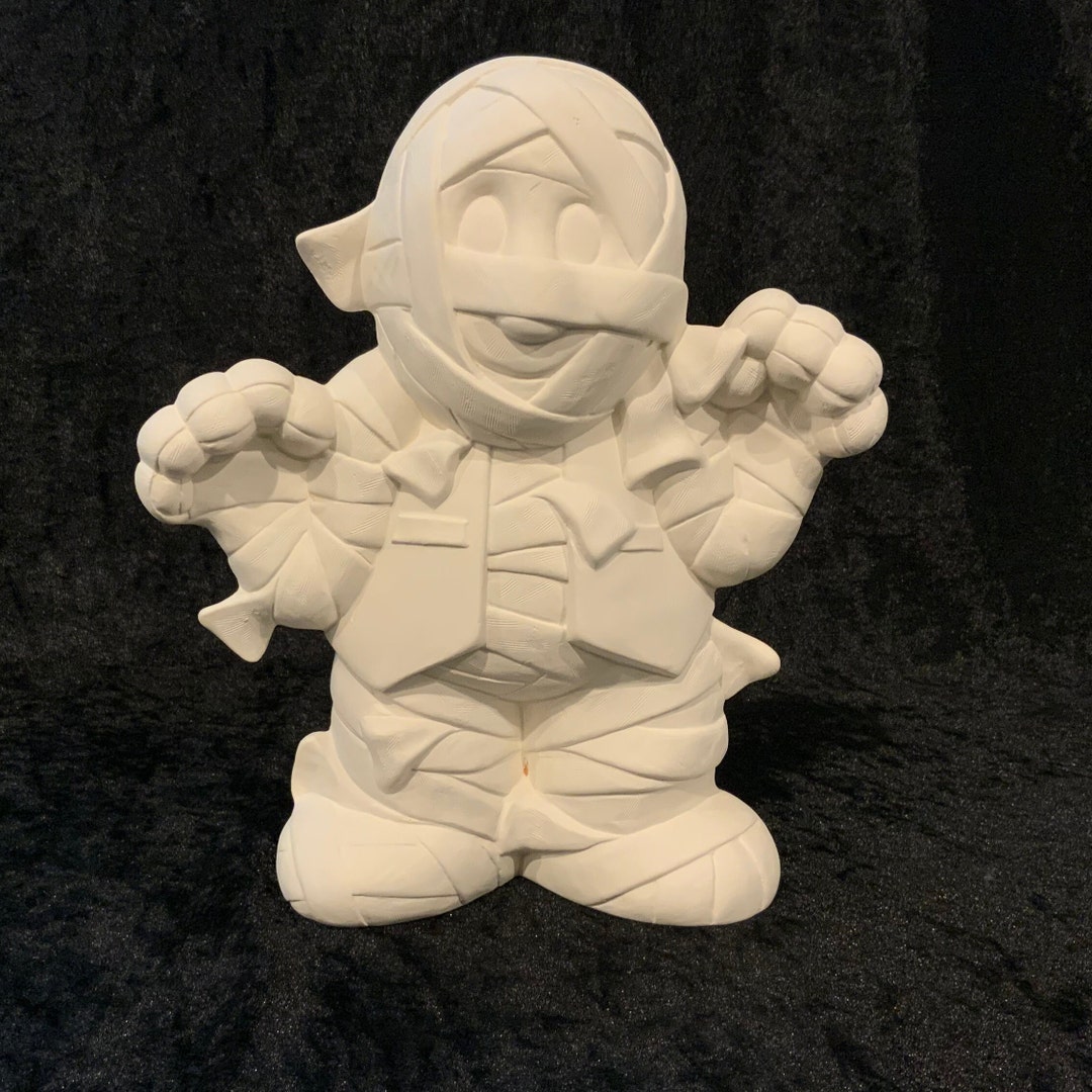 Ceramic Bisque Halloween Mummy Junior, Ready to Paint, Clay Magic Mold ...